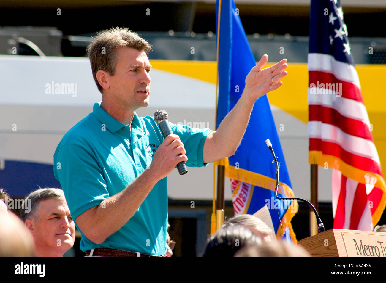 Mayor R.T. Rybak speaking at Inauguration ceremony of the Minneapolis ...