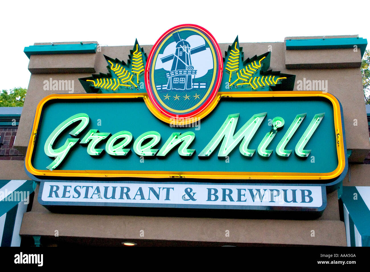 Green Mill Restaurant and Brew pub logo and sign. St Paul Minnesota MN ...