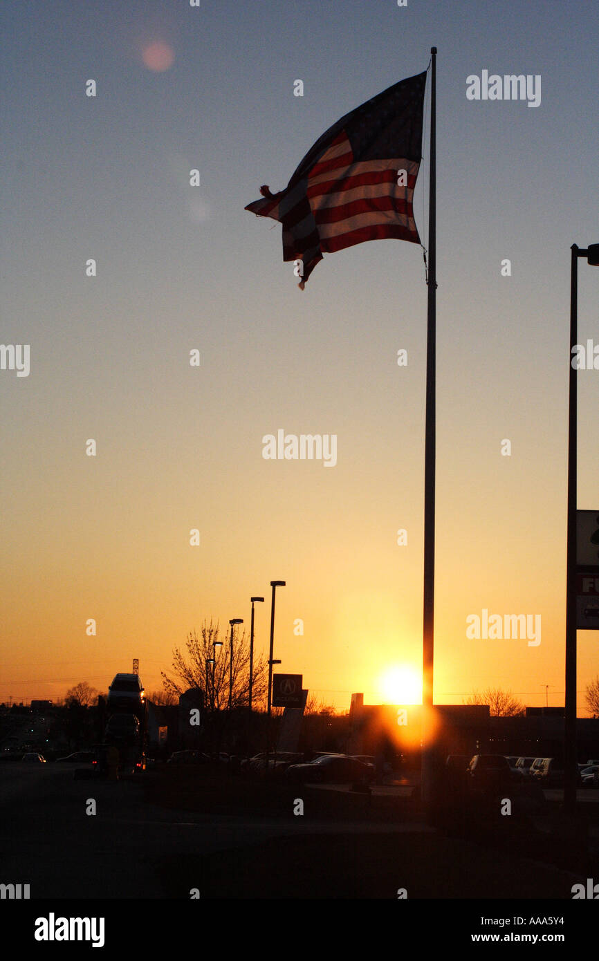 American flag sunset hi-res stock photography and images - Alamy