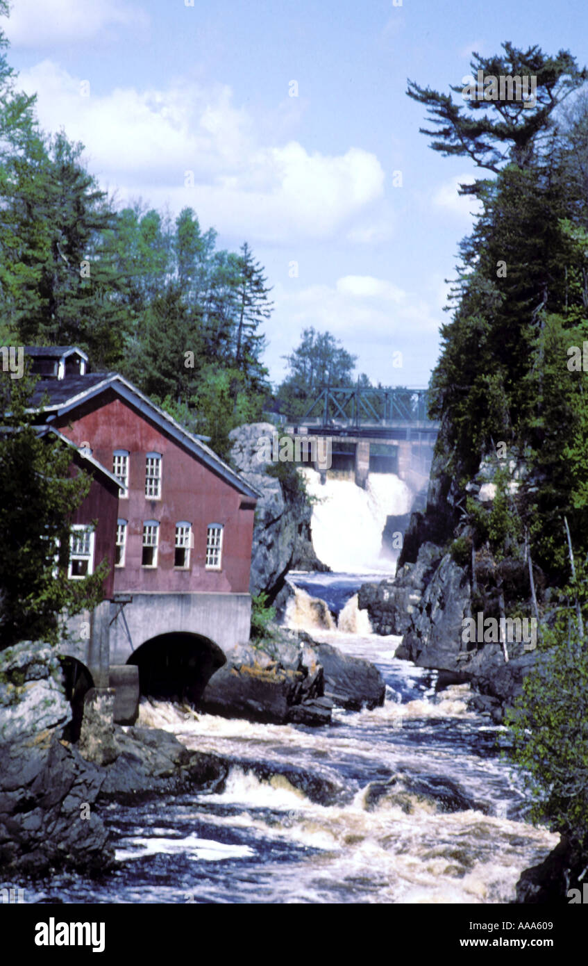 dam and water wheel in St George New Brunswick Canada Stock Photo - Alamy