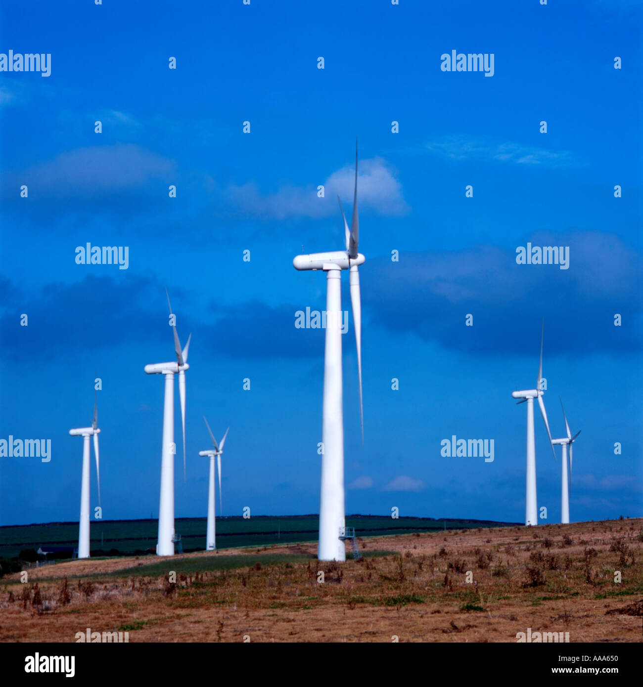 wind turbine farm in Cornwall Stock Photo - Alamy