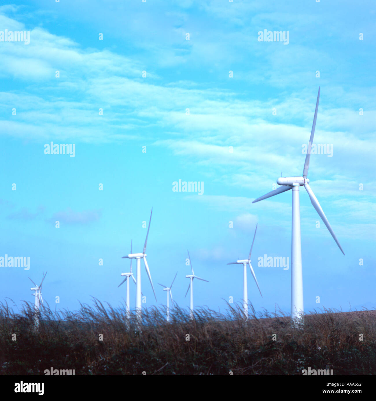 wind turbine farm in Cornwall Stock Photo - Alamy