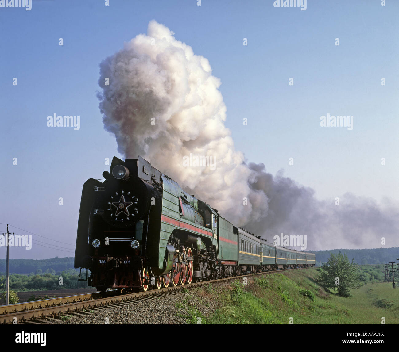 Russian Steam Hauled Train Stock Photo - Alamy