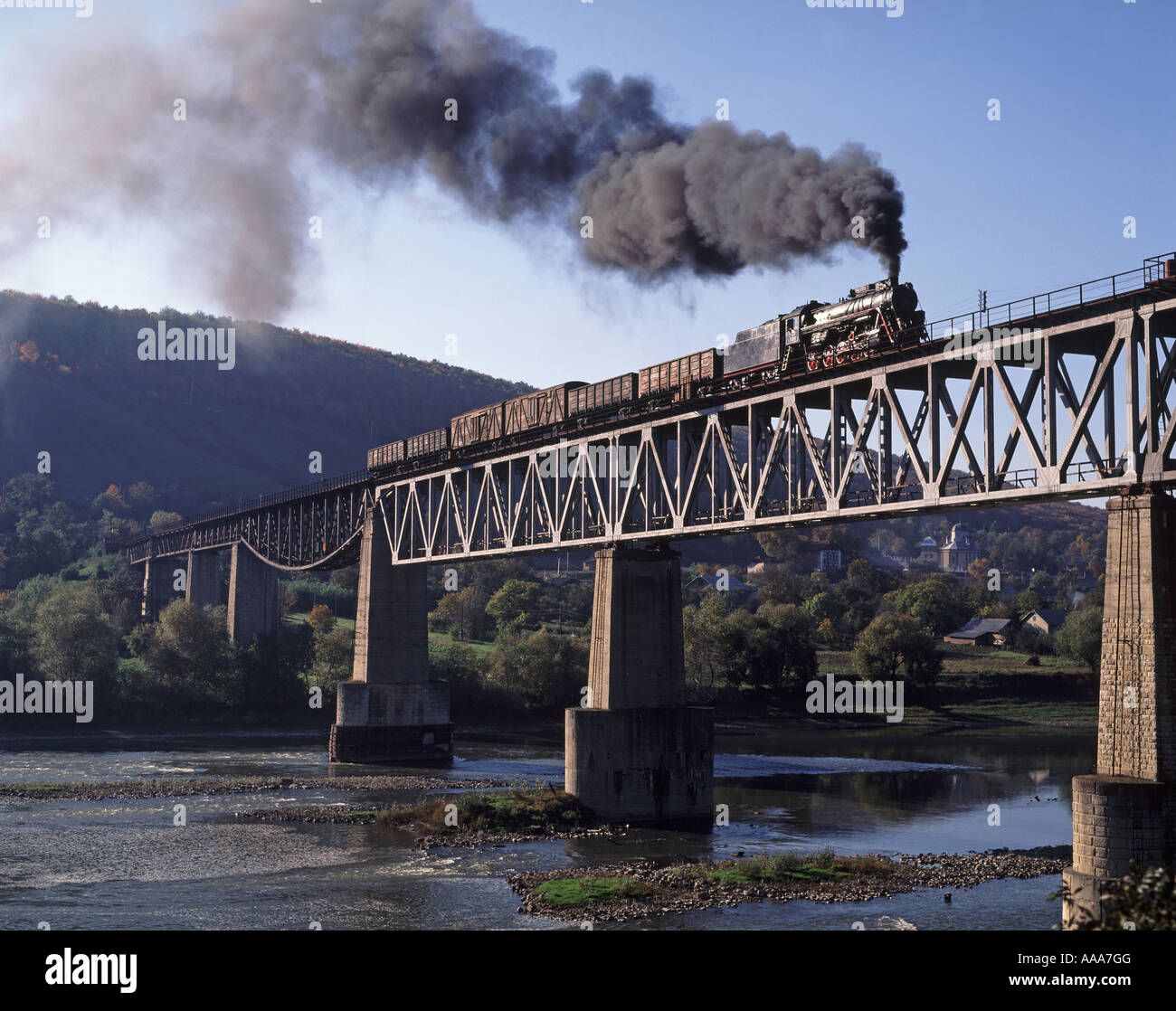 Ukrainian Steam Hauled Freight Train Stock Photo - Alamy