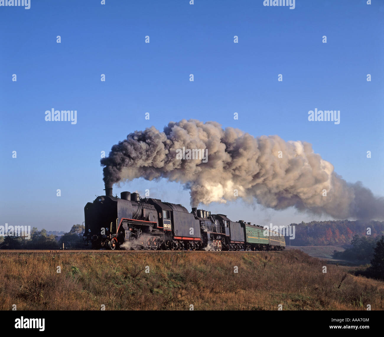 Ukrainian Steam Hauled Train Stock Photo - Alamy