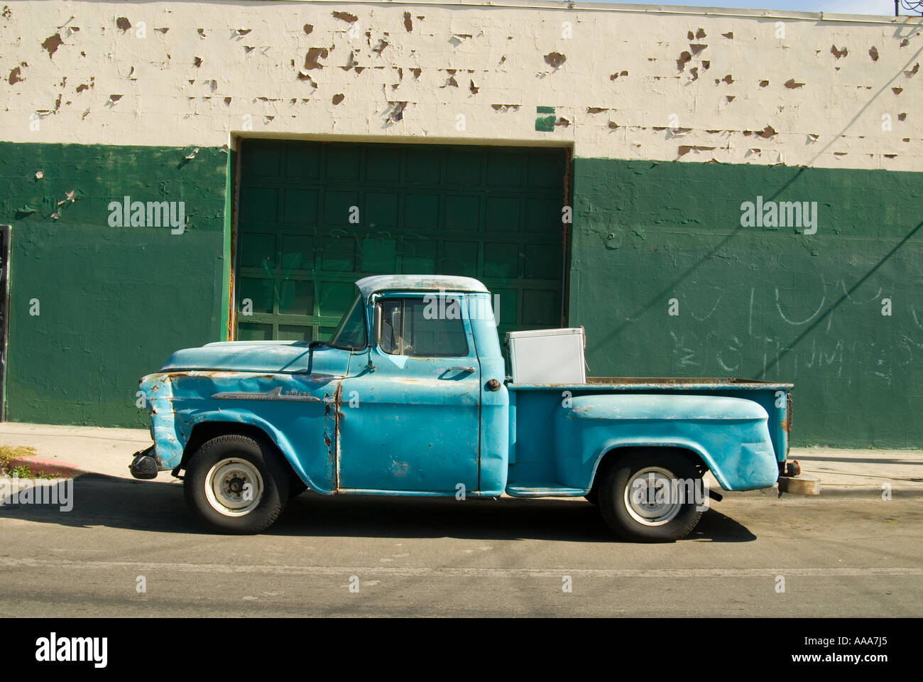 blue pickup truck, los angeles, ca, usa Stock Photo - Alamy
