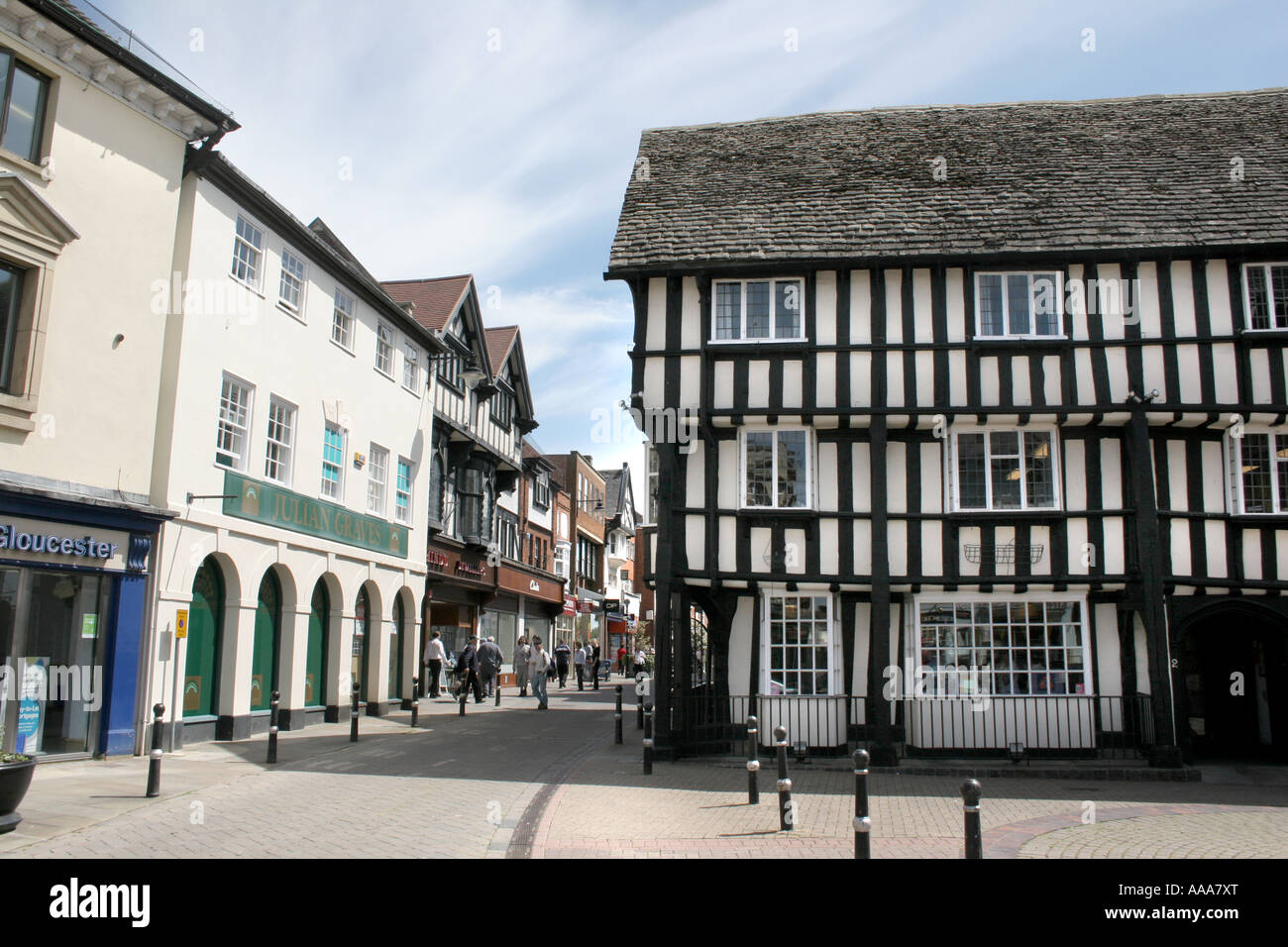 Evesham Town Centre in the Cotswolds UK Stock Photo - Alamy