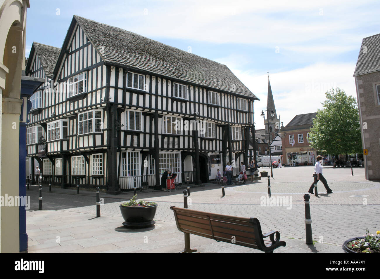 Evesham Town Centre in the Cotswolds UK Stock Photo - Alamy