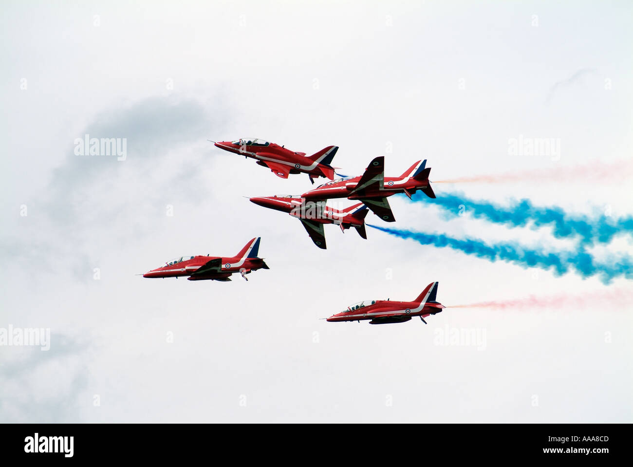 Red Arrows Display Team Break Formation at the Royal International Air ...