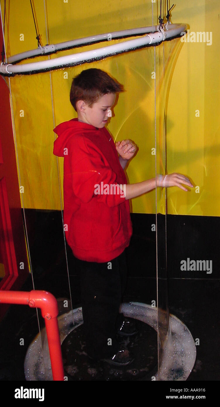 Boy inside giant bubble at Science Museum Halifax Nova Scotia Canada ...