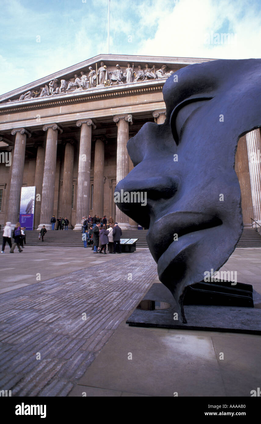 Face Statue Outside the British Museum London UK Stock Photo - Alamy