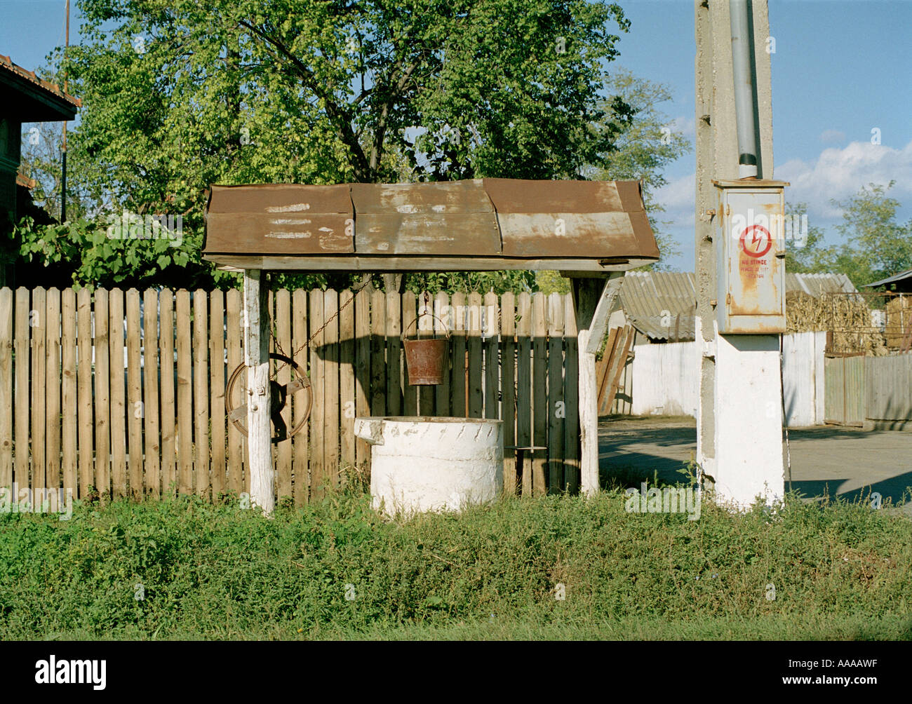water well on the roadside of a village in Romania Stock Photo - Alamy