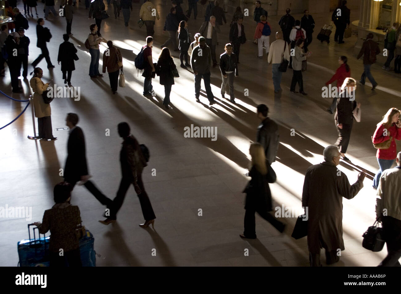 Early morning commuters in Grand Central Station in New York City Stock ...