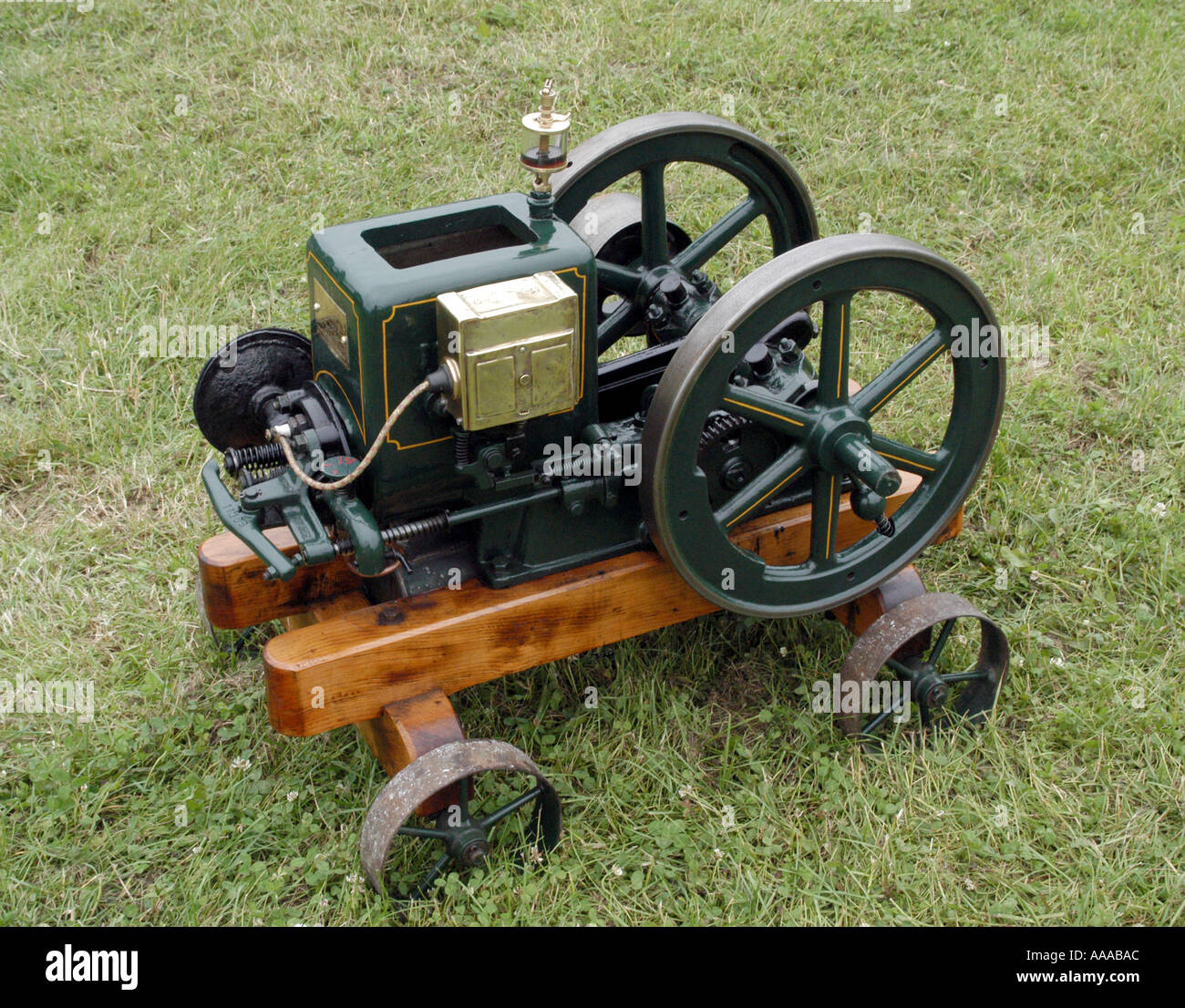 Vintage petrol diesel engine on display at the Cotswold show Cheltenham ...