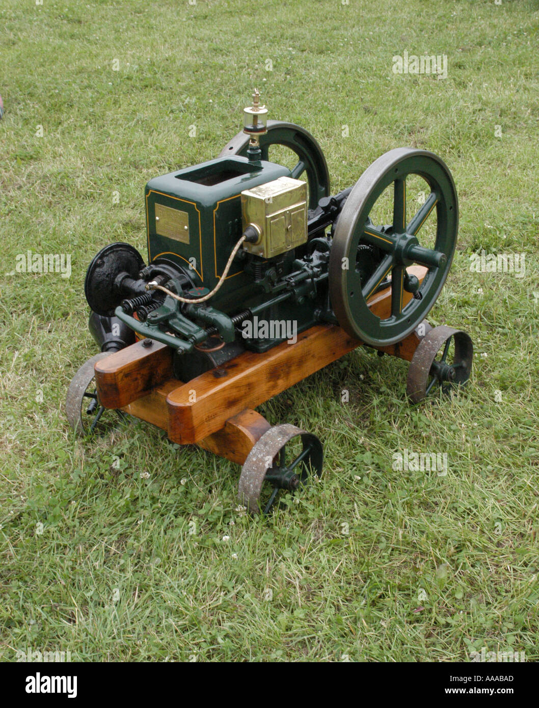 Vintage petrol diesel engine on display at the Cotswold show Cheltenham ...