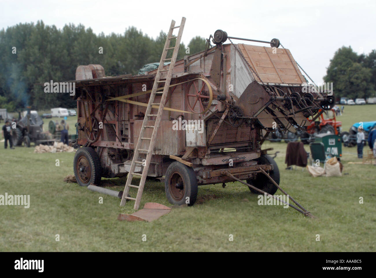 Vintage Threshing machine Stock Photo - Alamy
