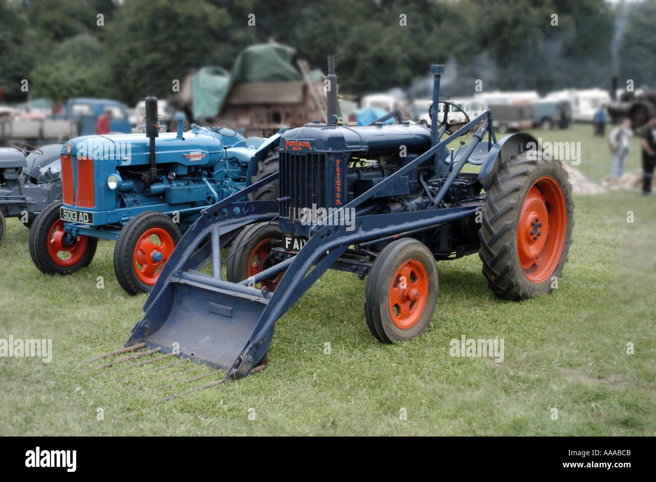 Blue Fordson major tractor with shovel Stock Photo - Alamy