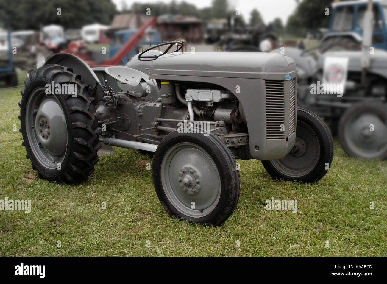 Vintage grey tractor Stock Photo - Alamy