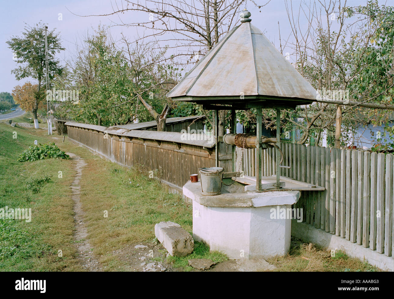 water well on the roadside of a village in Romania Stock Photo - Alamy