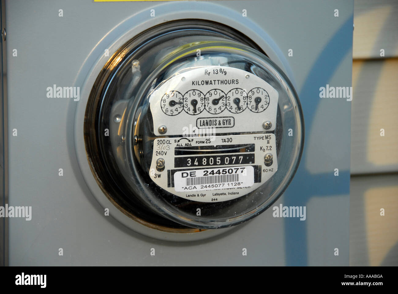 Electrical service meter measure the amount of electricity used at a ...