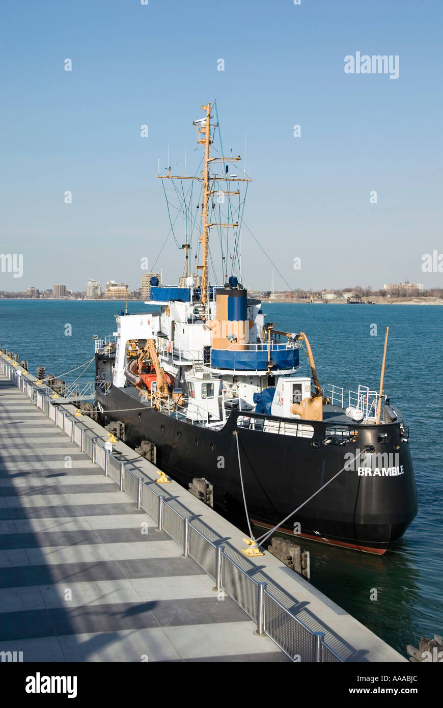 Coast Guard Cutter Bramble provides homeland security between the U S ...