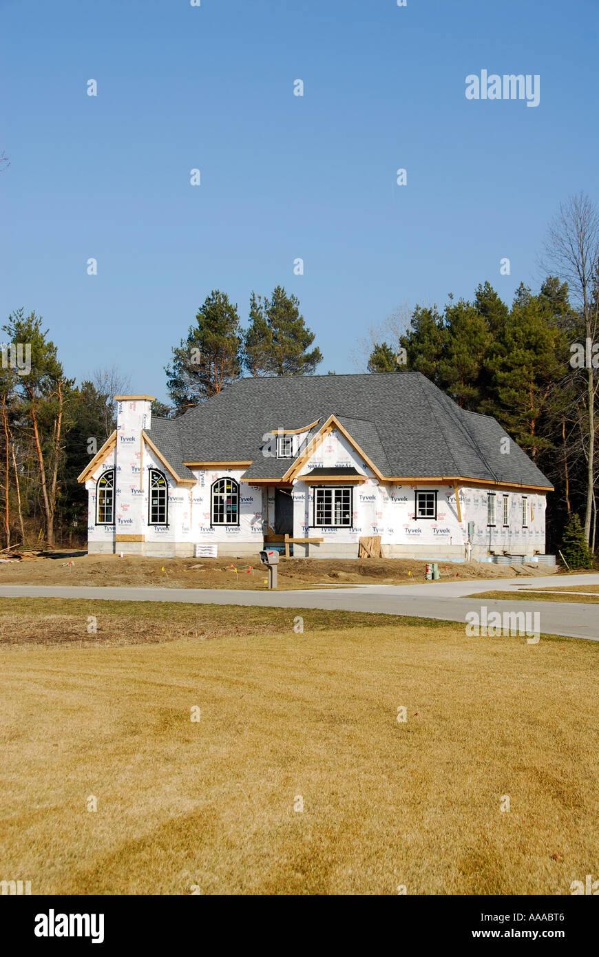 New home construction in a residential neighborhood Stock Photo - Alamy