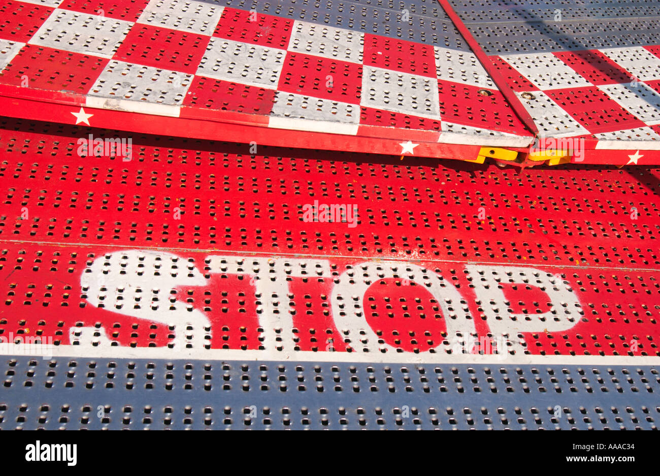 steps to a ride at a fun fair Stock Photo - Alamy
