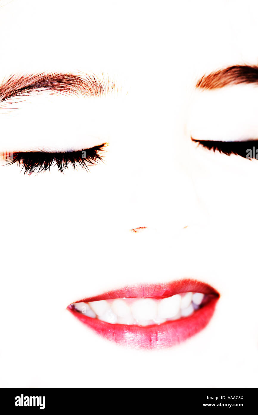 Human face close up contrast Cut Out Stock Images & Pictures - Alamy