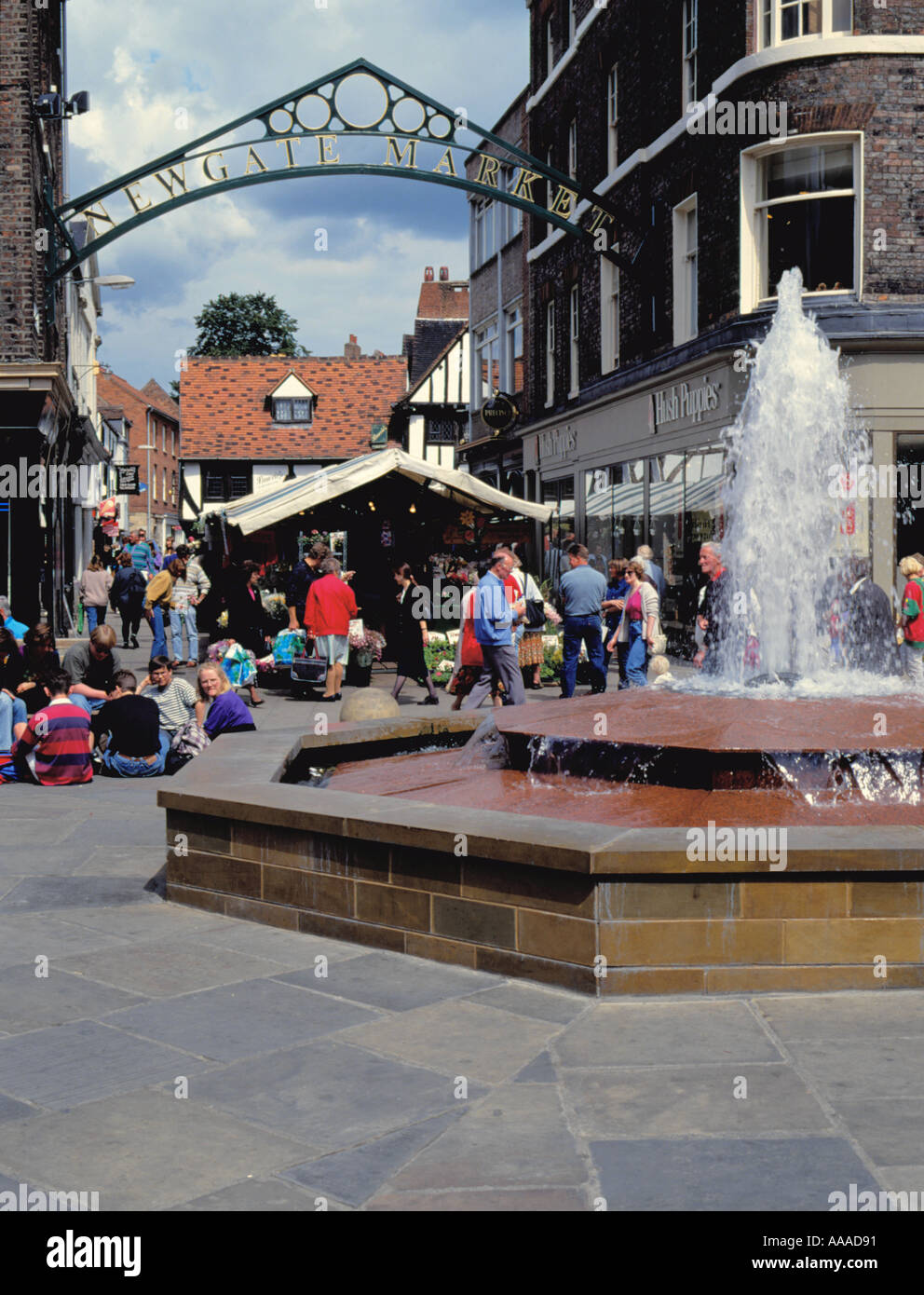 Entrance to Newgate Market, City of York, North Yorkshire, England, UK ...