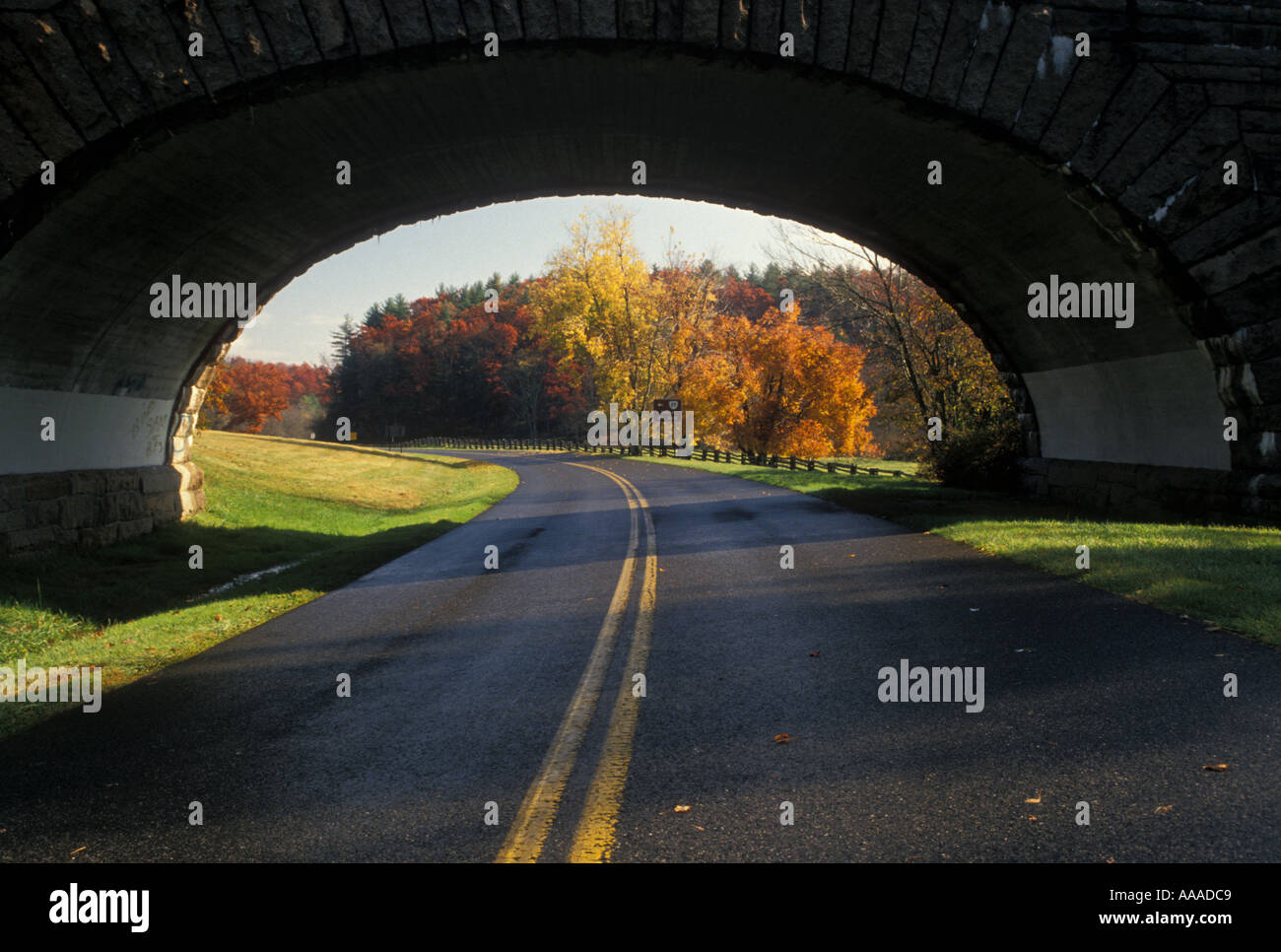 Blue ridge parkway appalachian mountains stone bridge hi-res stock ...