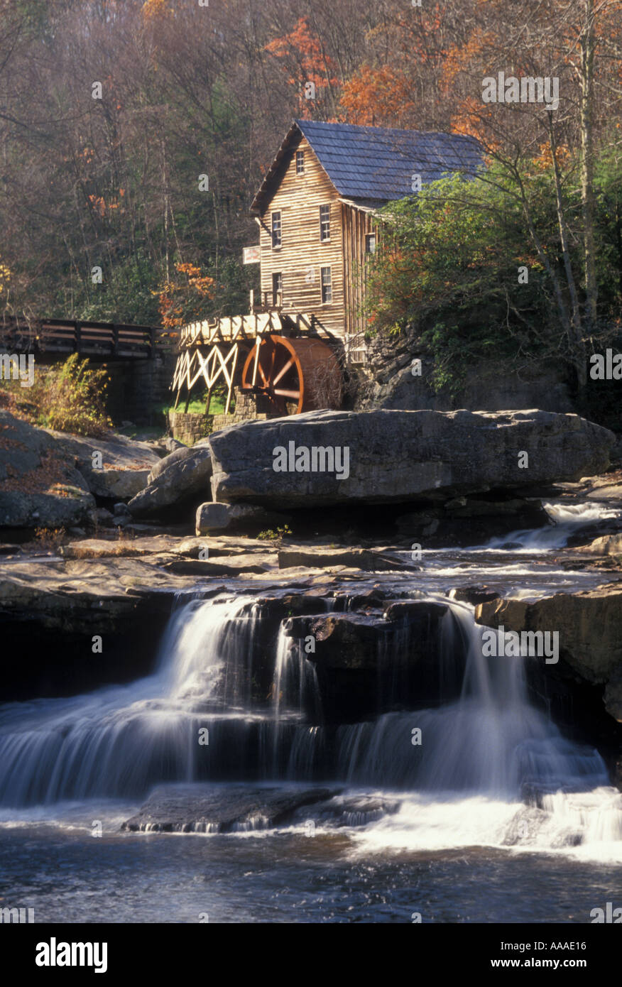 Fall Foliage And Waterfall West Virginia High Resolution Stock ...