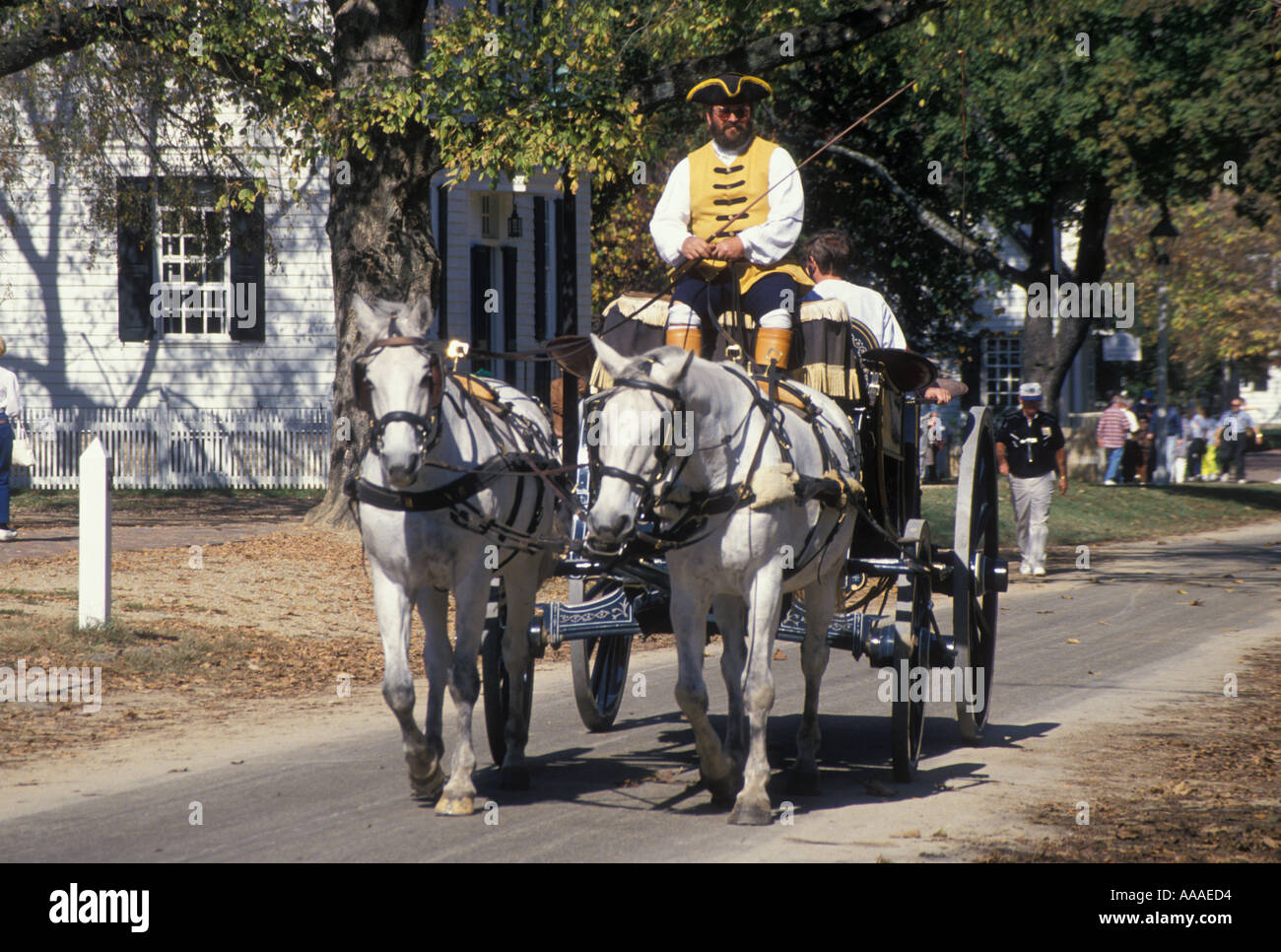 Horse drawn carriage in colonial williamsburg va hi-res stock ...
