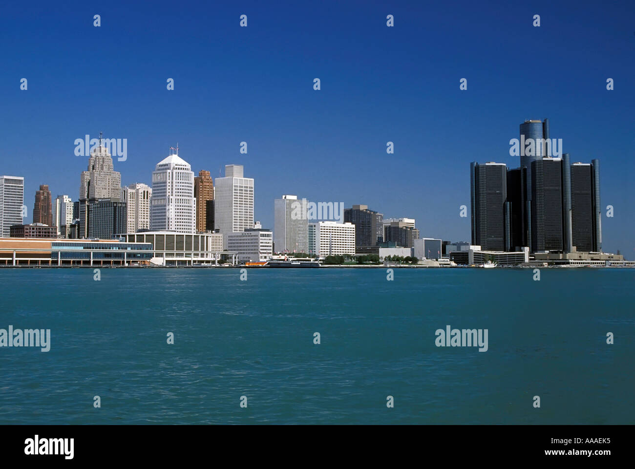 Detroit Michigan skyline Stock Photo - Alamy