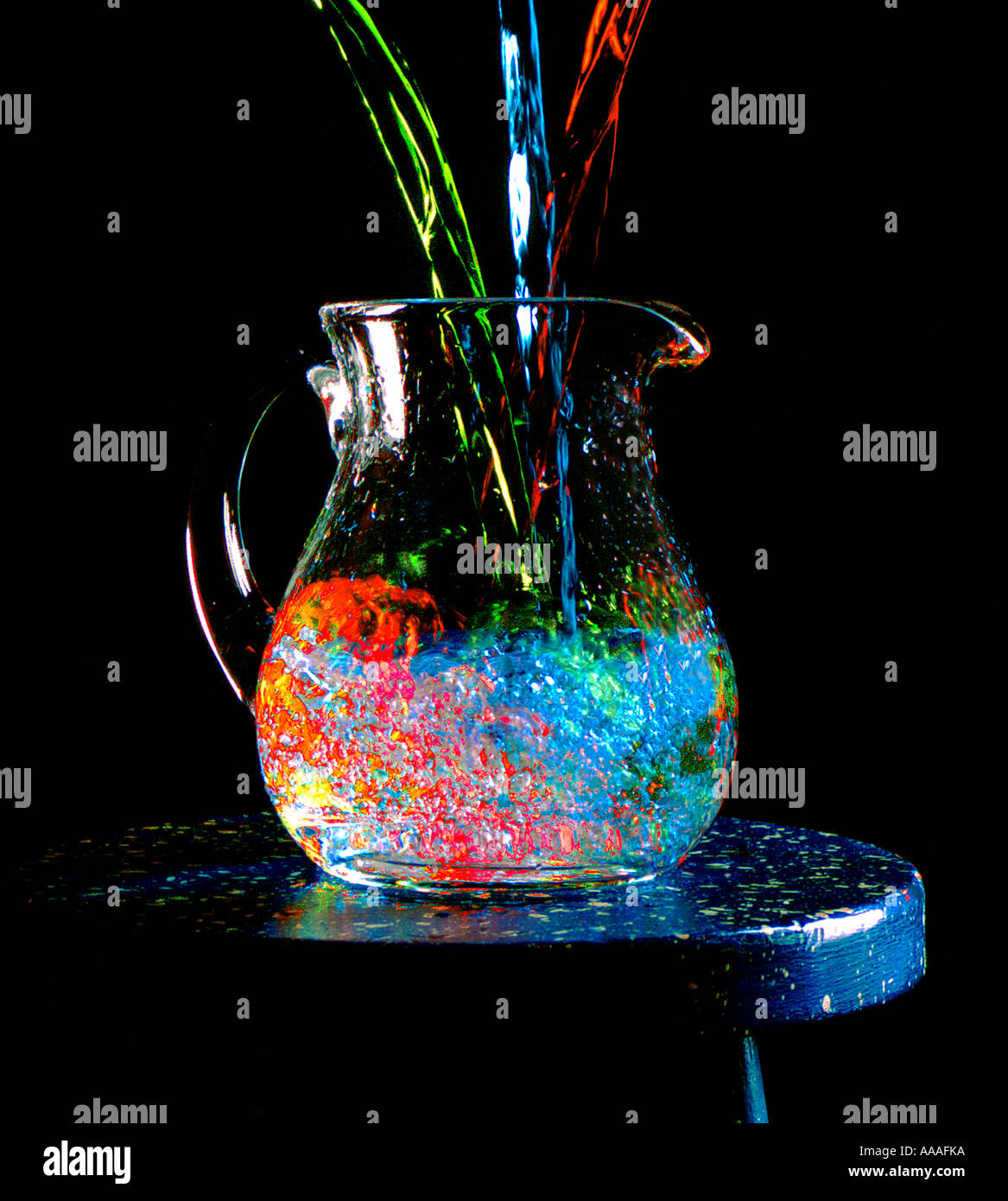 water being poured into a glass jug Stock Photo - Alamy