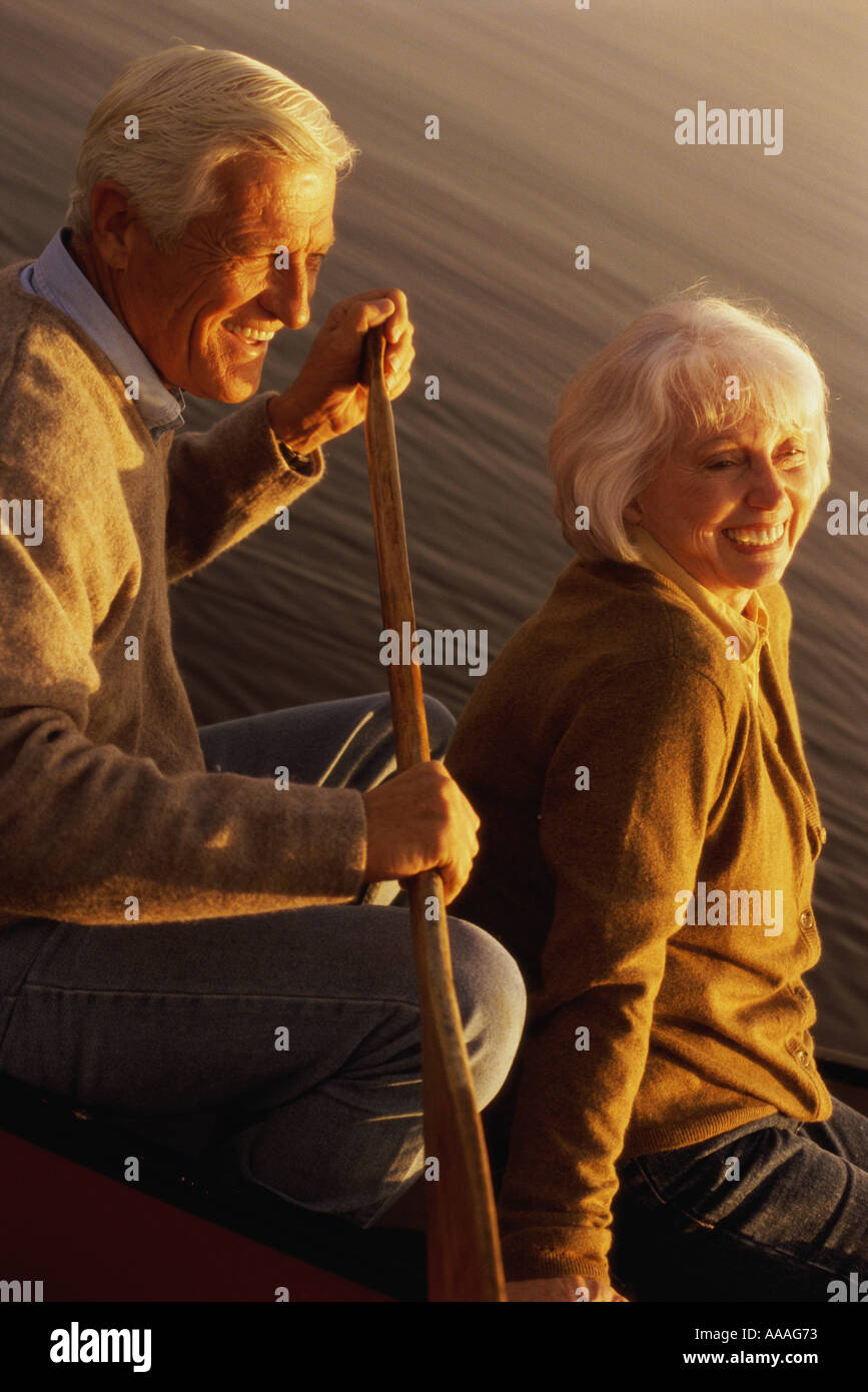 Senior couple in a row boat hi-res stock photography and images - Alamy