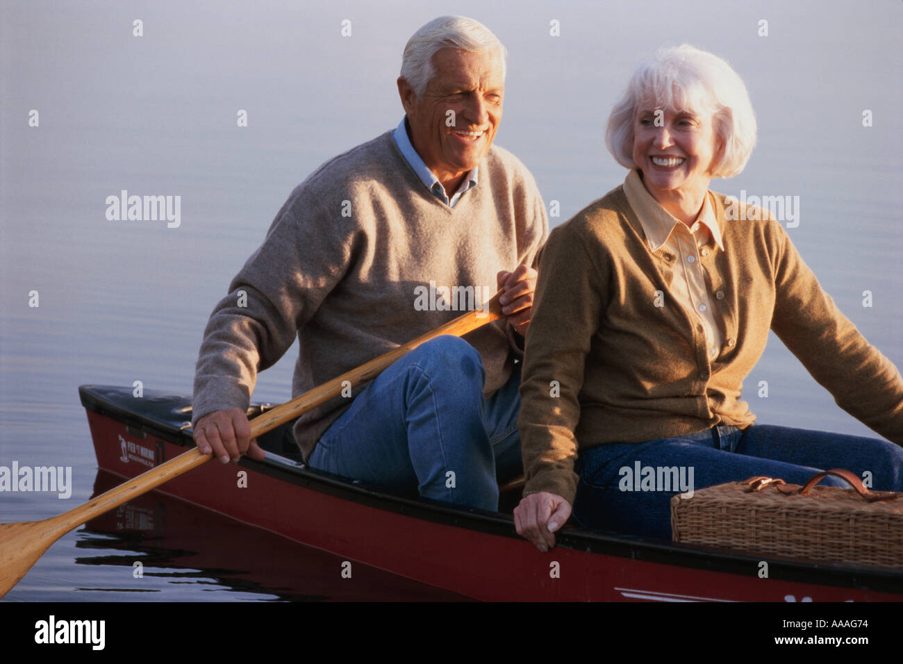 Senior couple in a row boat hi-res stock photography and images - Alamy