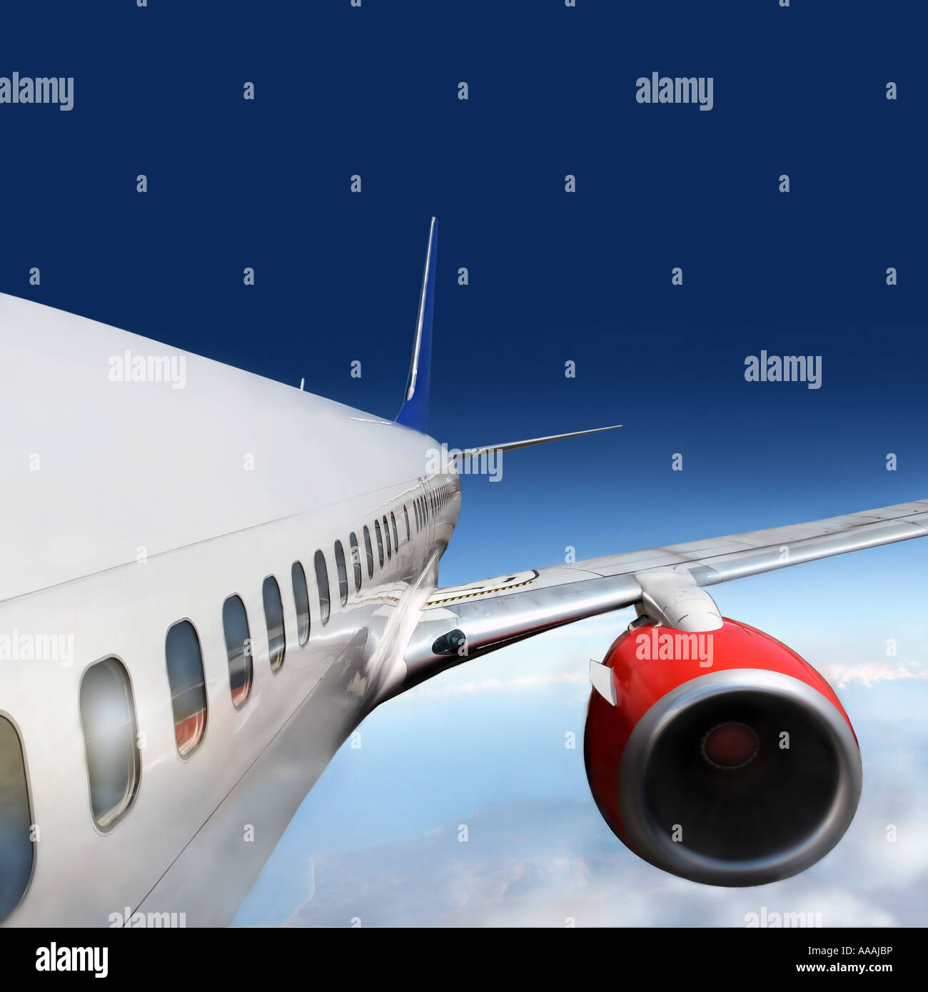 wings and engines of aircraft Stock Photo - Alamy