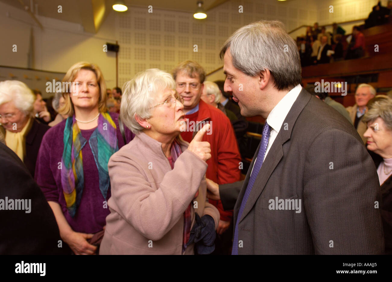 A LIBERAL DEMOCRAT MEMBER REMONSTRATES WITH LEADERSHIP CONTENDER CHRIS ...