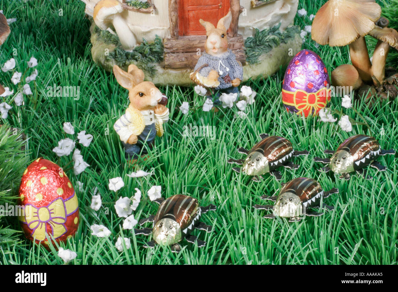 Easter Bunny Home Stock Photo - Alamy