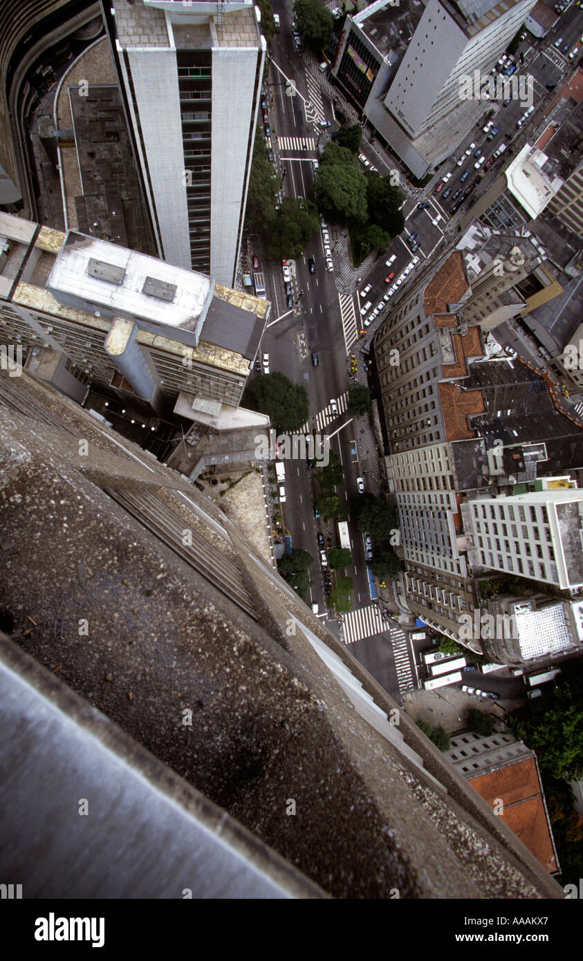 Looking Down From A Tall Building
