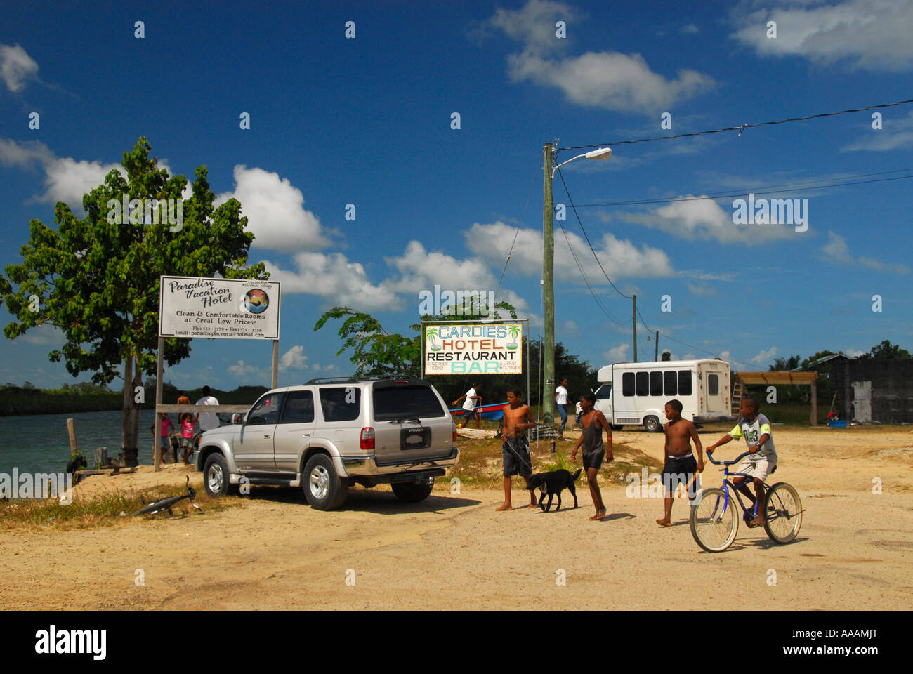 Mango Creek, Caribbean Sea coast of Stann Creek District in Belize ...
