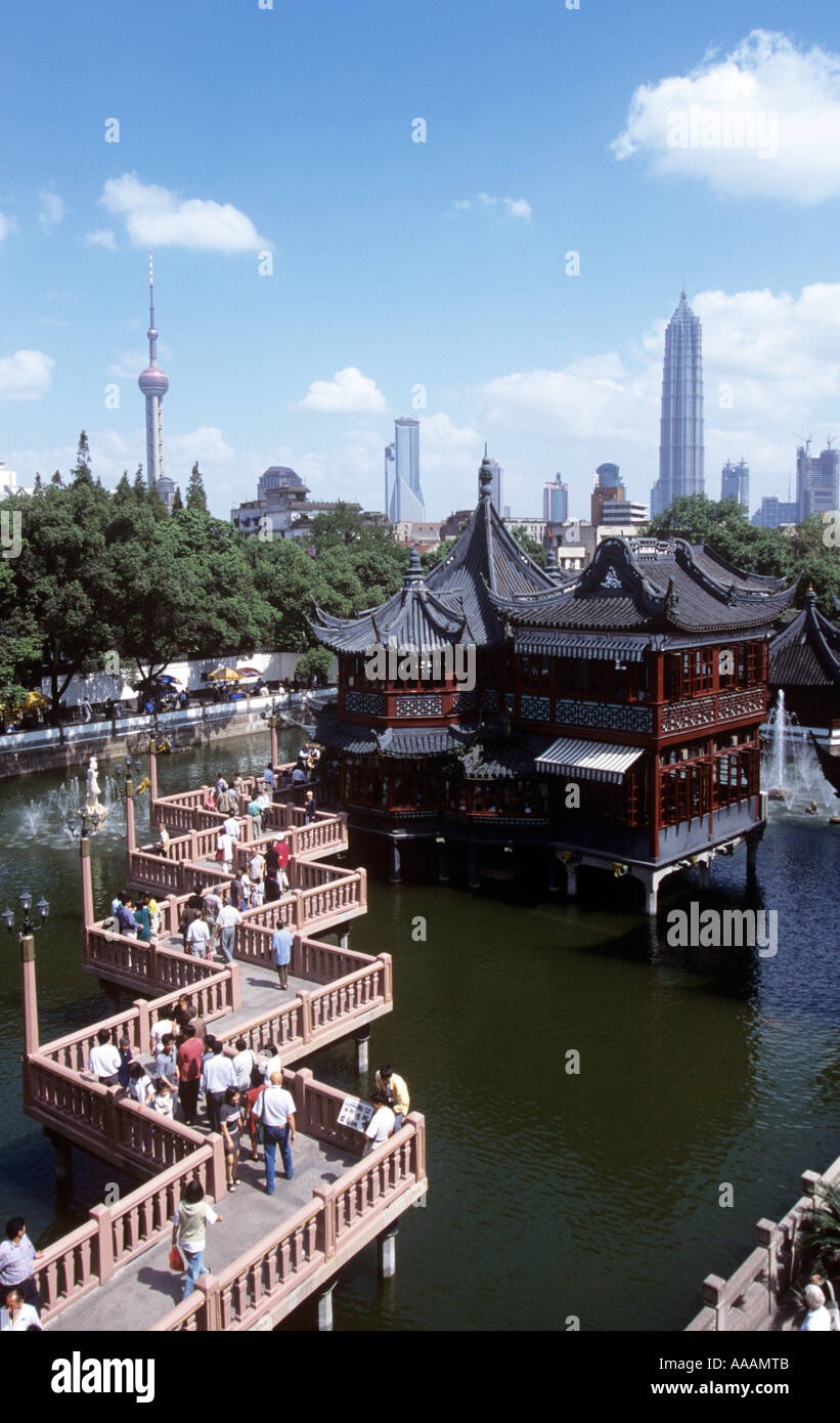 Shanghai Hu Xing Ting Tea House next to Yu Yuan Garden in Old Town ...