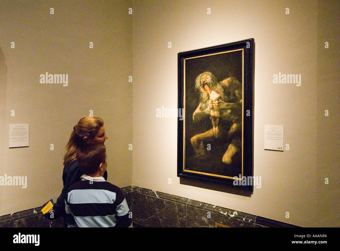 People view Francisco Goya Black painting Stock Photo - Alamy