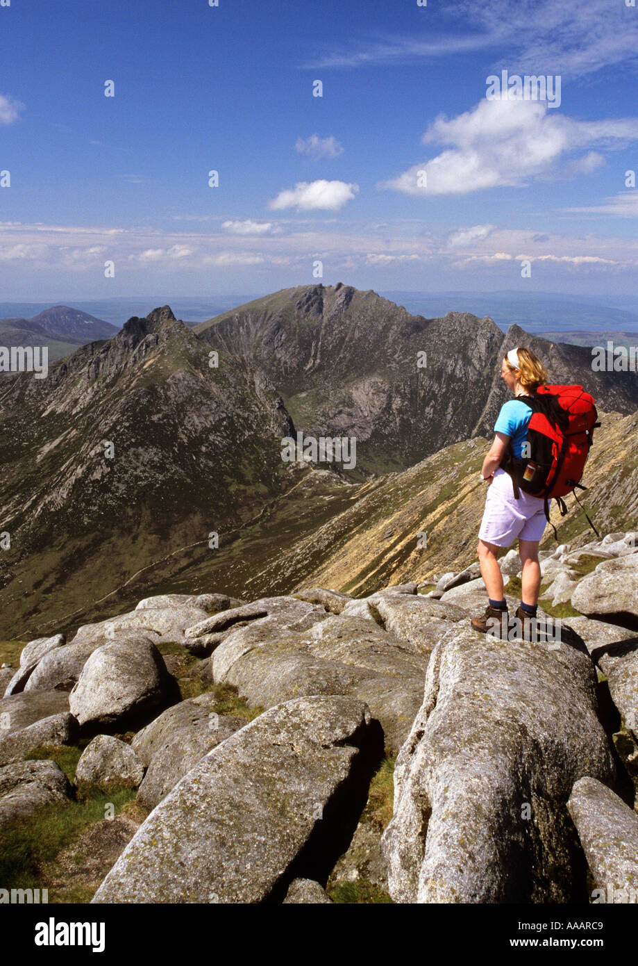 The view from the summit of Goat Fell on the Isle of Arran showing Cir ...