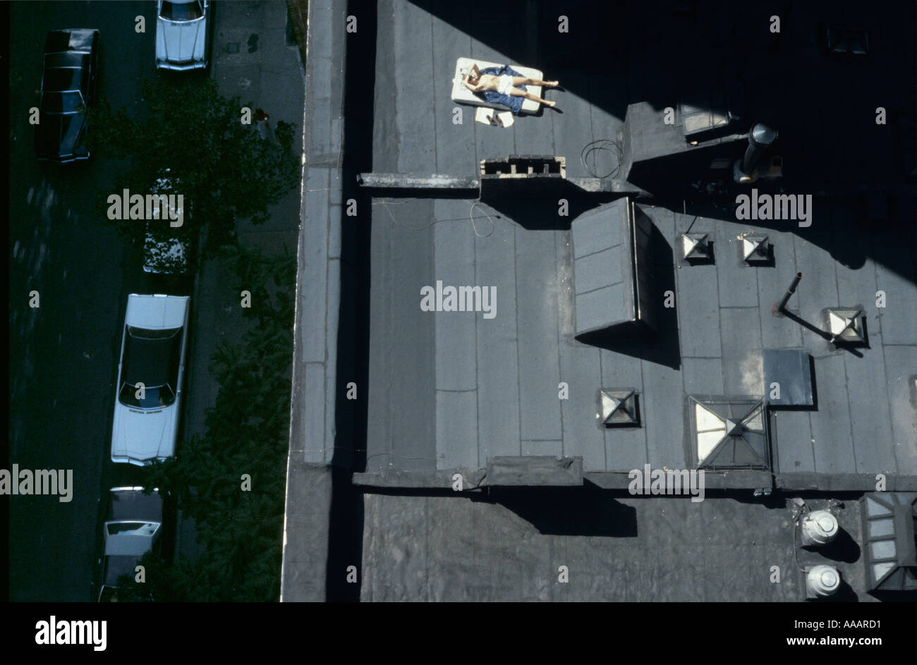 New york rooftop sunbathing hi-res stock photography and images - Alamy