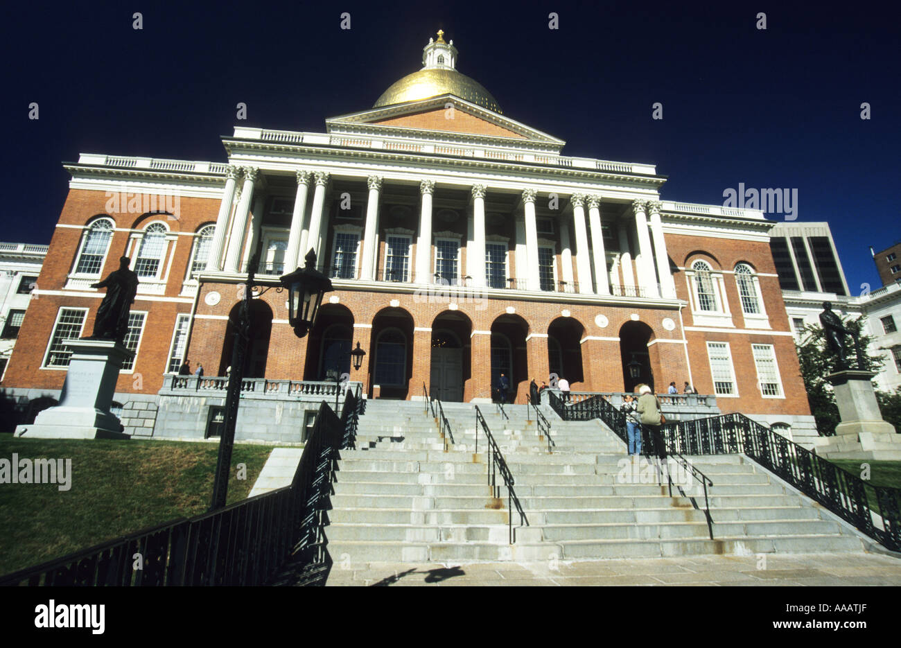 Steps leading to the Boston State House .Boston Massachusetts USA Stock ...