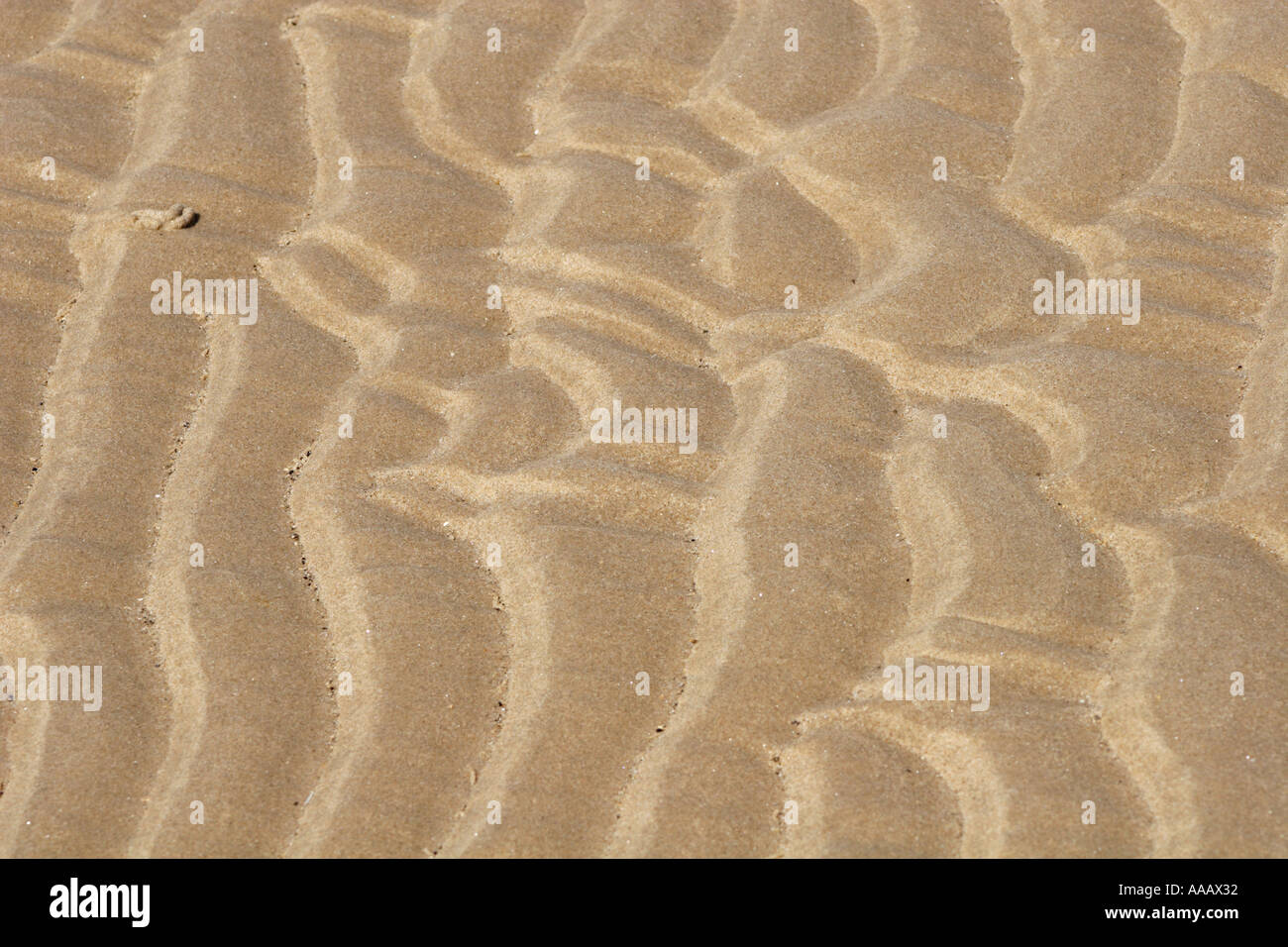 Patterns in sand on beach Stock Photo - Alamy