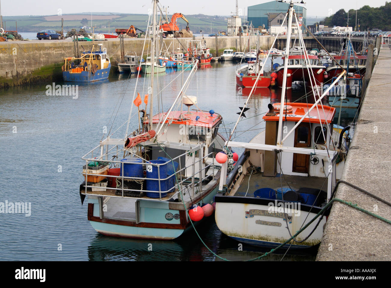 Fishing boats in Padstow harbour, Cornwall, UK Stock Photo - Alamy