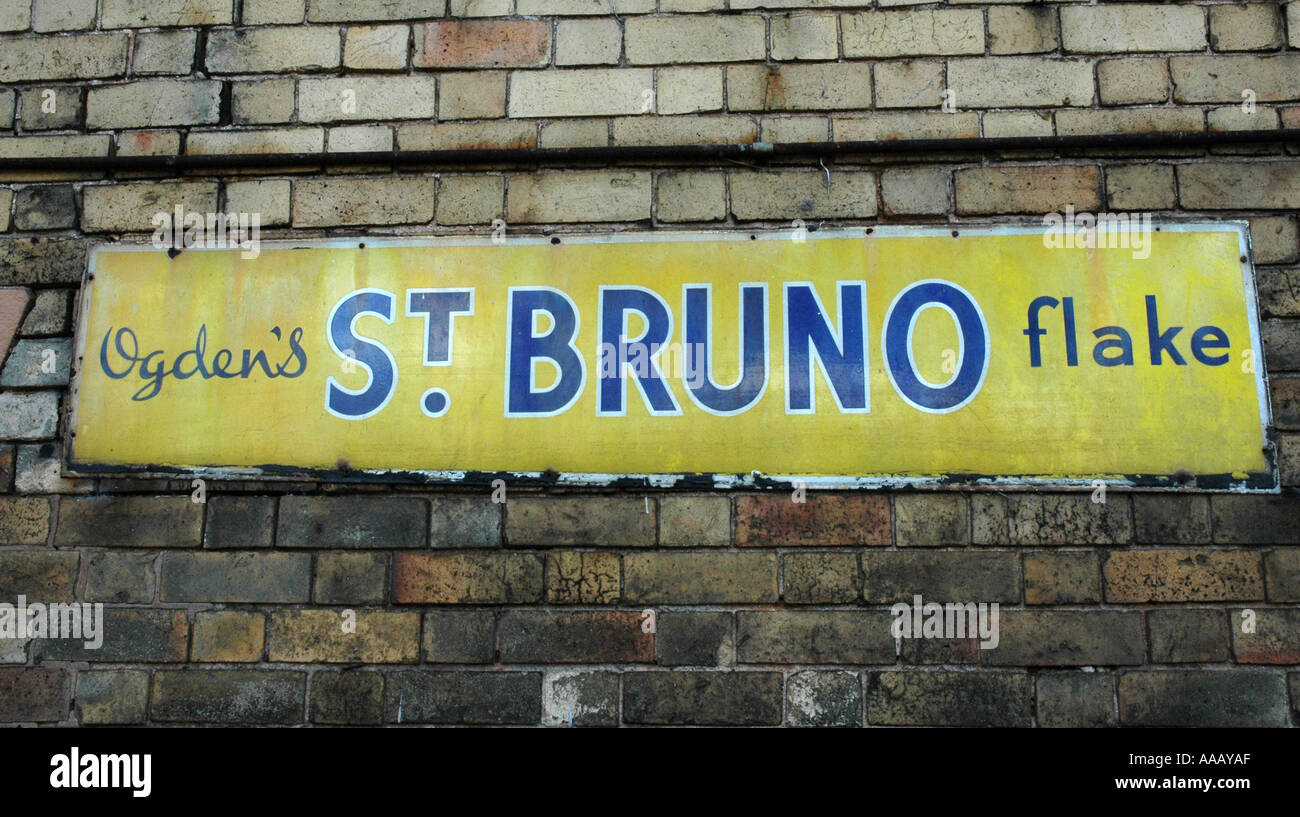 St Bruno Flake sign Stock Photo - Alamy