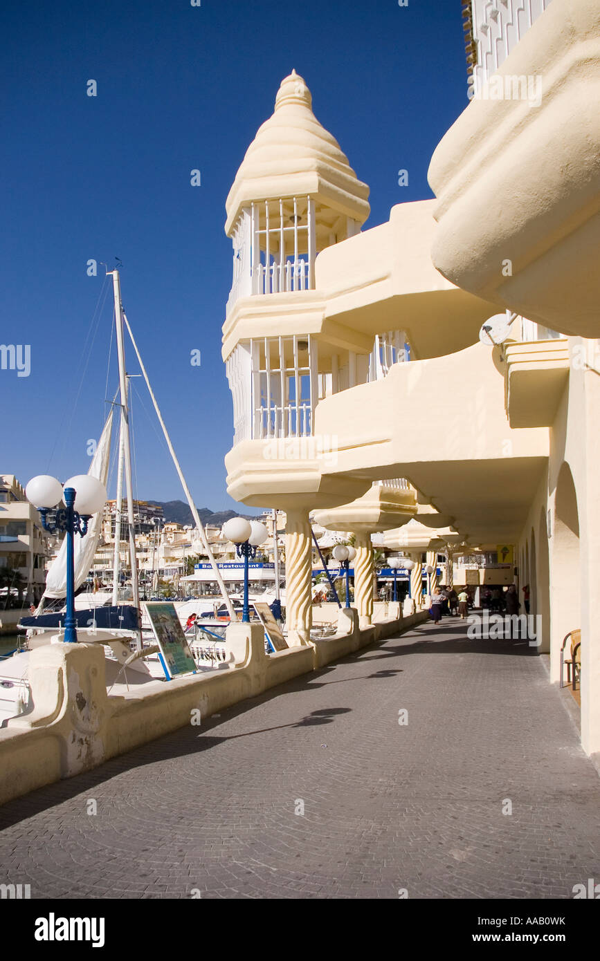 Lantern balcony in the warm February sunshine at Benalmadena Stock ...